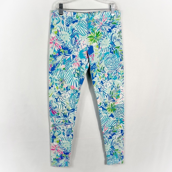 Lilly Pulitzer | Bottoms | Lilly Pulitzer Girls Leggings Blue Lion Nautical Print Lion Around Xl ...